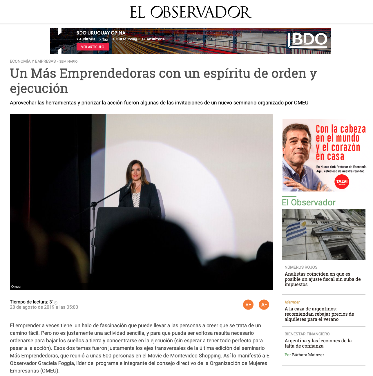 Diario El Observador - OMEU